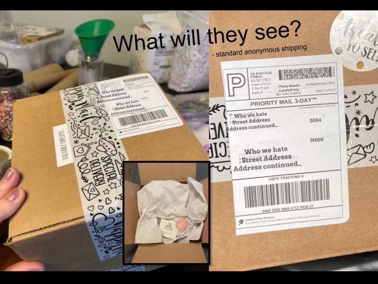 Medium Surprise Box Glitter Bomb Anonamous Prank Package - Etsy