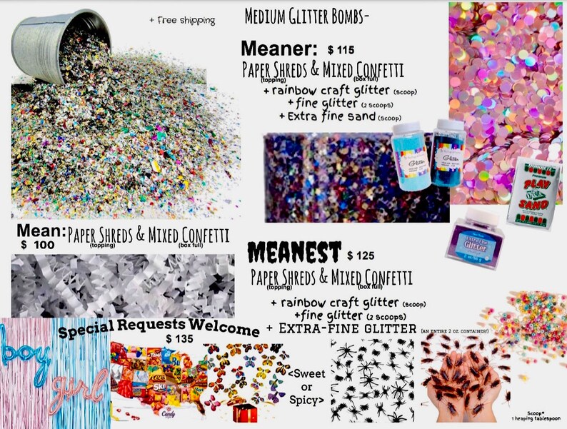 Medium Surprise Box Glitter Bomb Anonamous Prank Package - Etsy