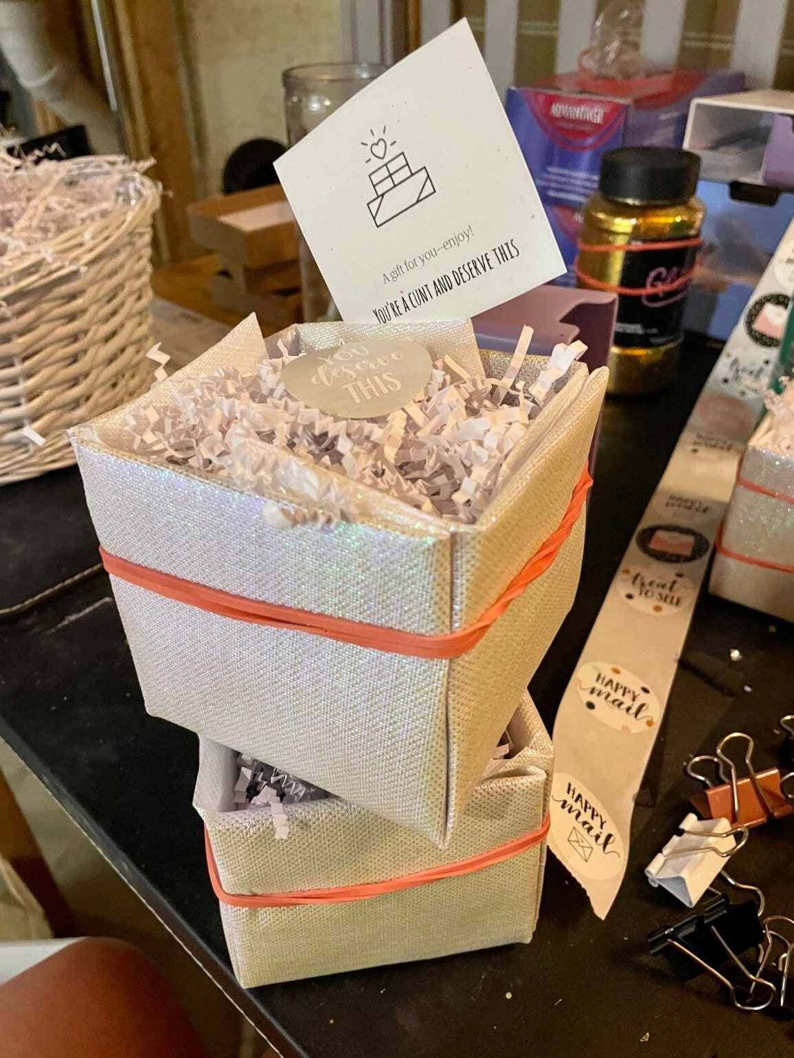 Large Surprise Box Glitter Bomb Anonamous Prank Packages - Etsy