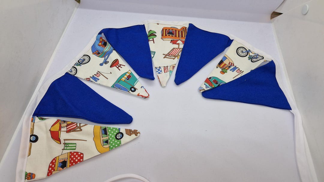 Caravan Themed Fabric Bunting - Caravan - Camping - Glamping - Etsy UK