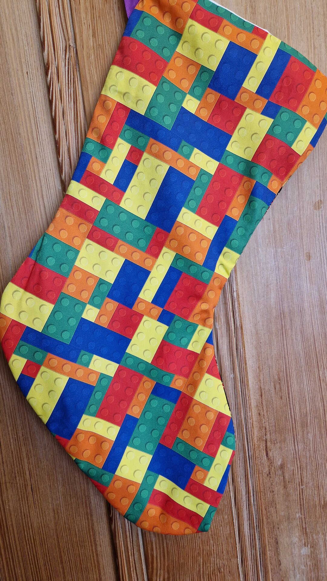 Brick Themed Christmas Stocking Building Bricks Christmas Stocking - Etsy