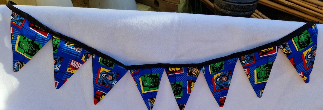 Comic Book Themed Fabric Bunting Fabric Bunting Reusable - Etsy