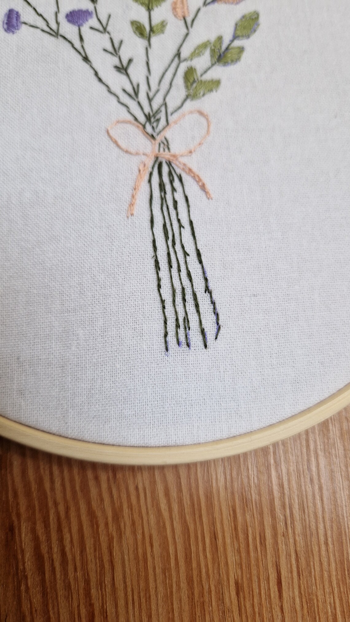 Completed Floral Bouquet Embroidery Hoop Picture - Etsy