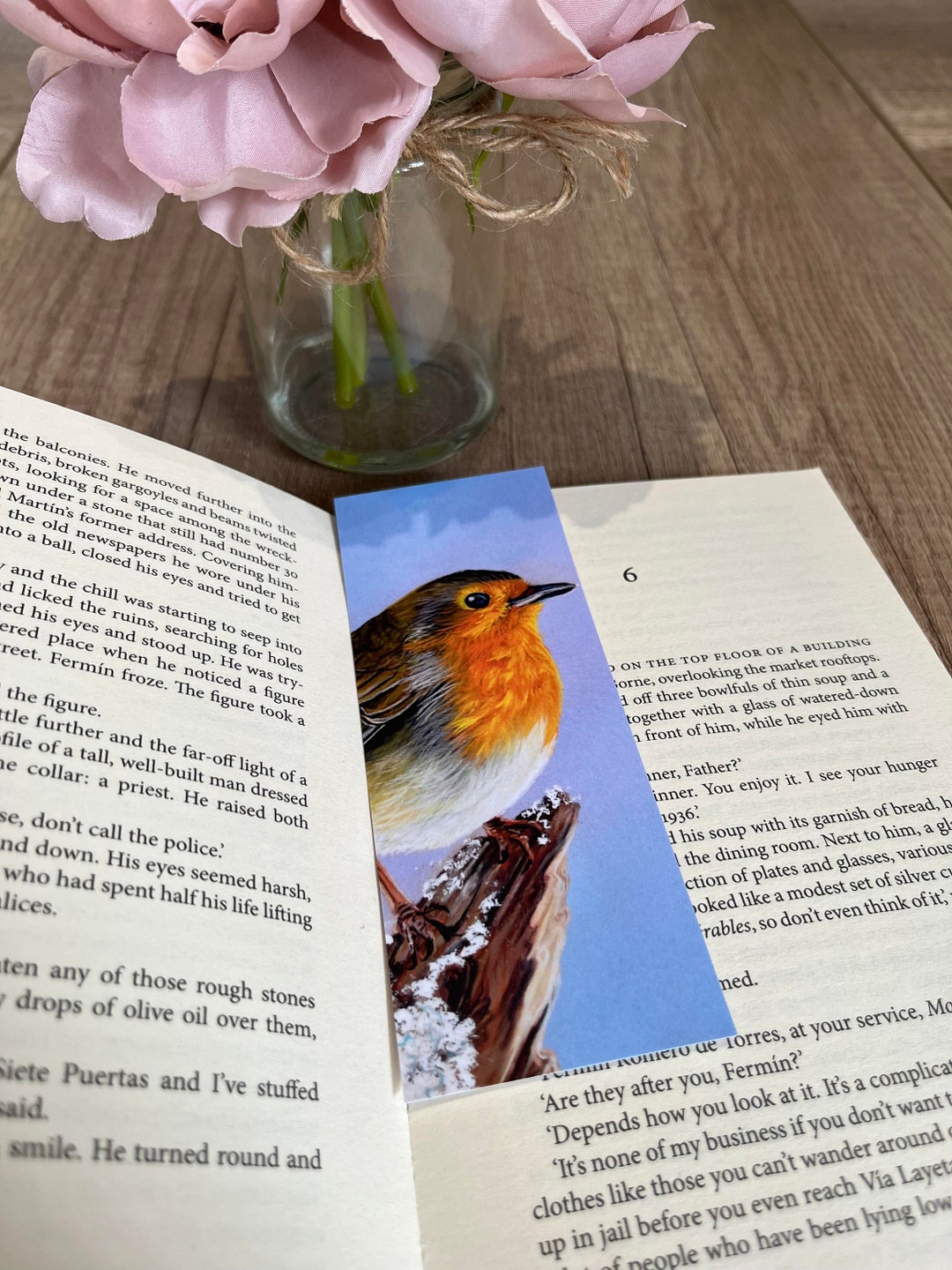 Robin Bookmark Bird Bookmark Red Robin Bird Red Breasted - Etsy UK