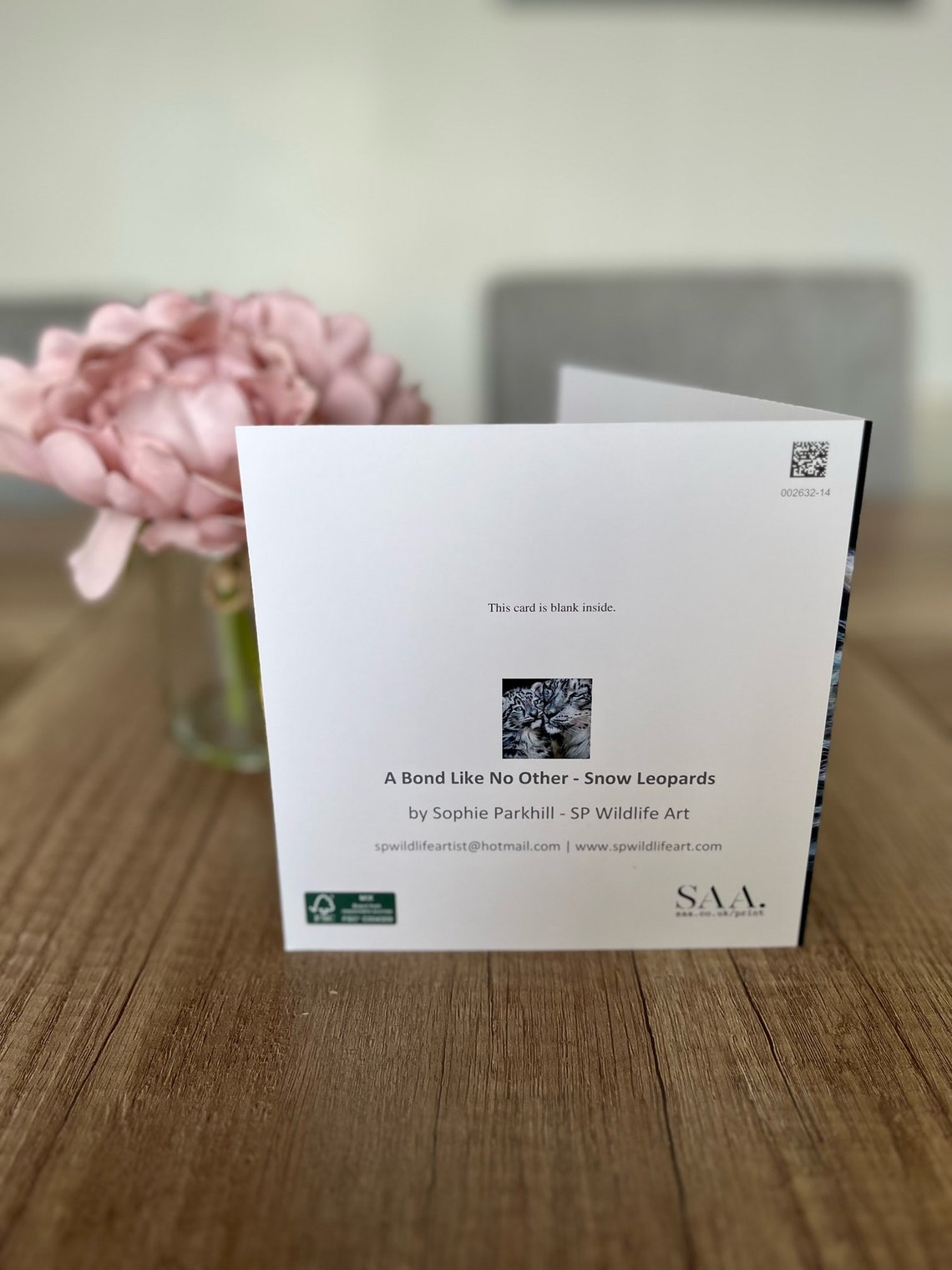 Snow Leopard Greeting Card Fine Art Print Big Cat Wildlife Painting ...