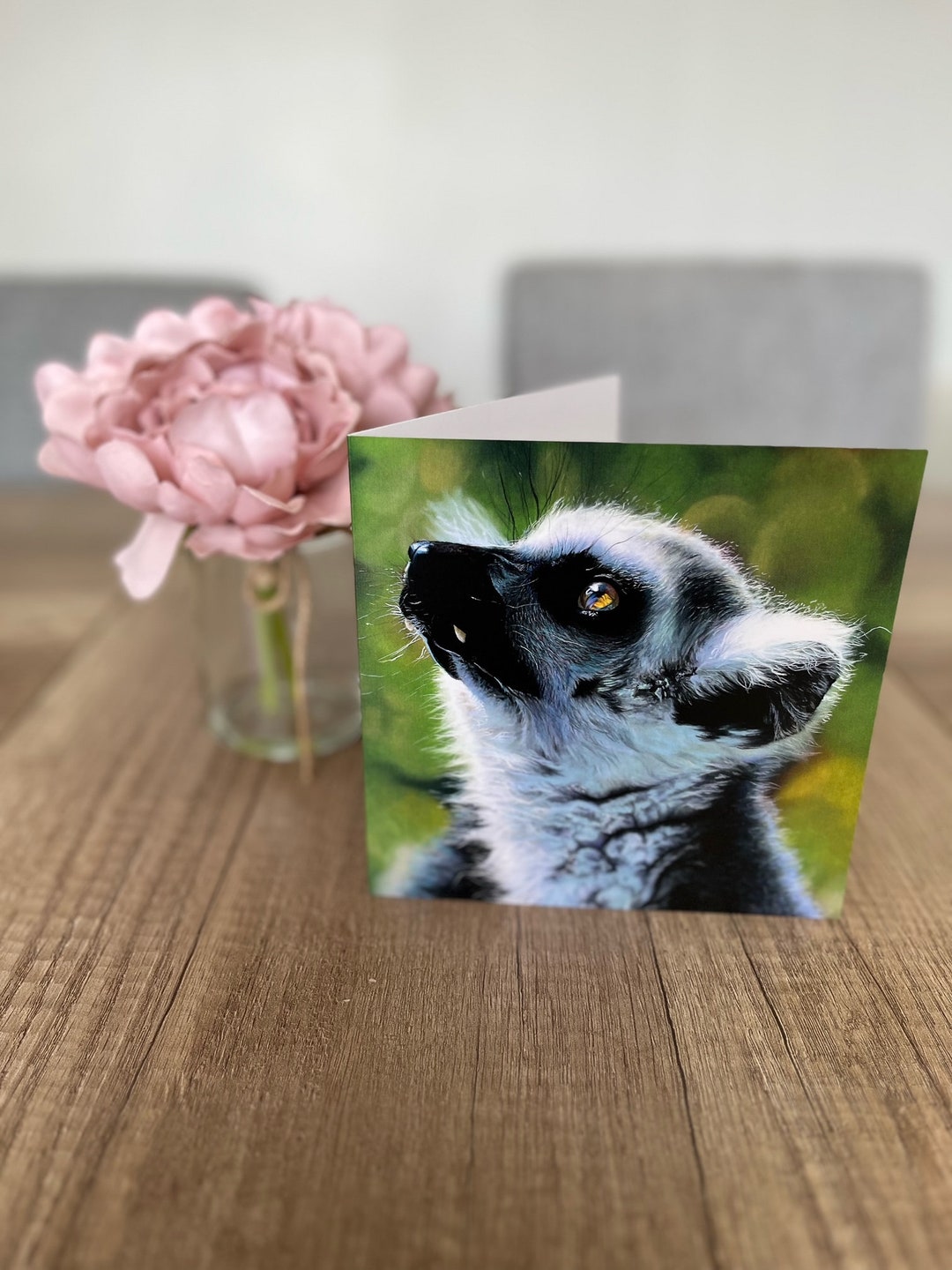 Ring Tailed Lemur Card Miniature Art Print of Original Pastel Painting ...