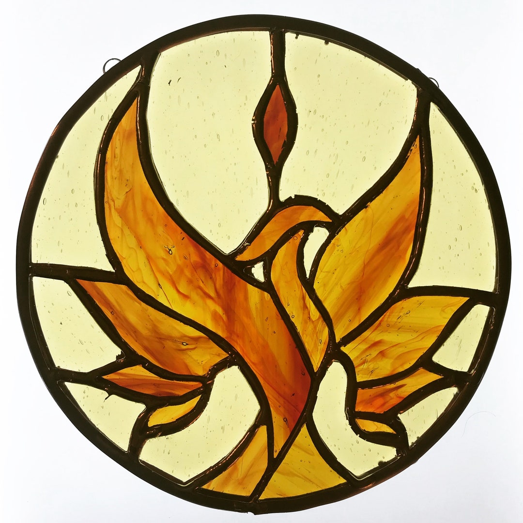 Stained Glass Phoenix - Etsy