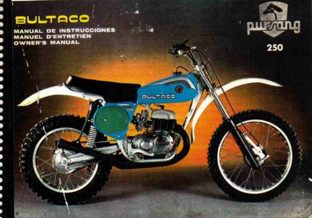 1977 Bultaco Pursang MK10 250 370 Models 192 193 Owners Manual 40 Pages ...