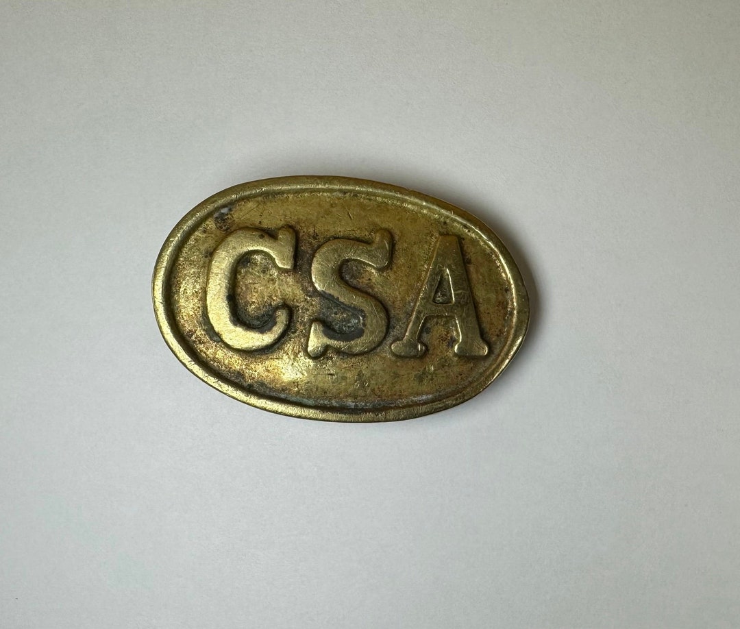 Original Civil War Confederate States of America Brass Belt Buckle CSA ...