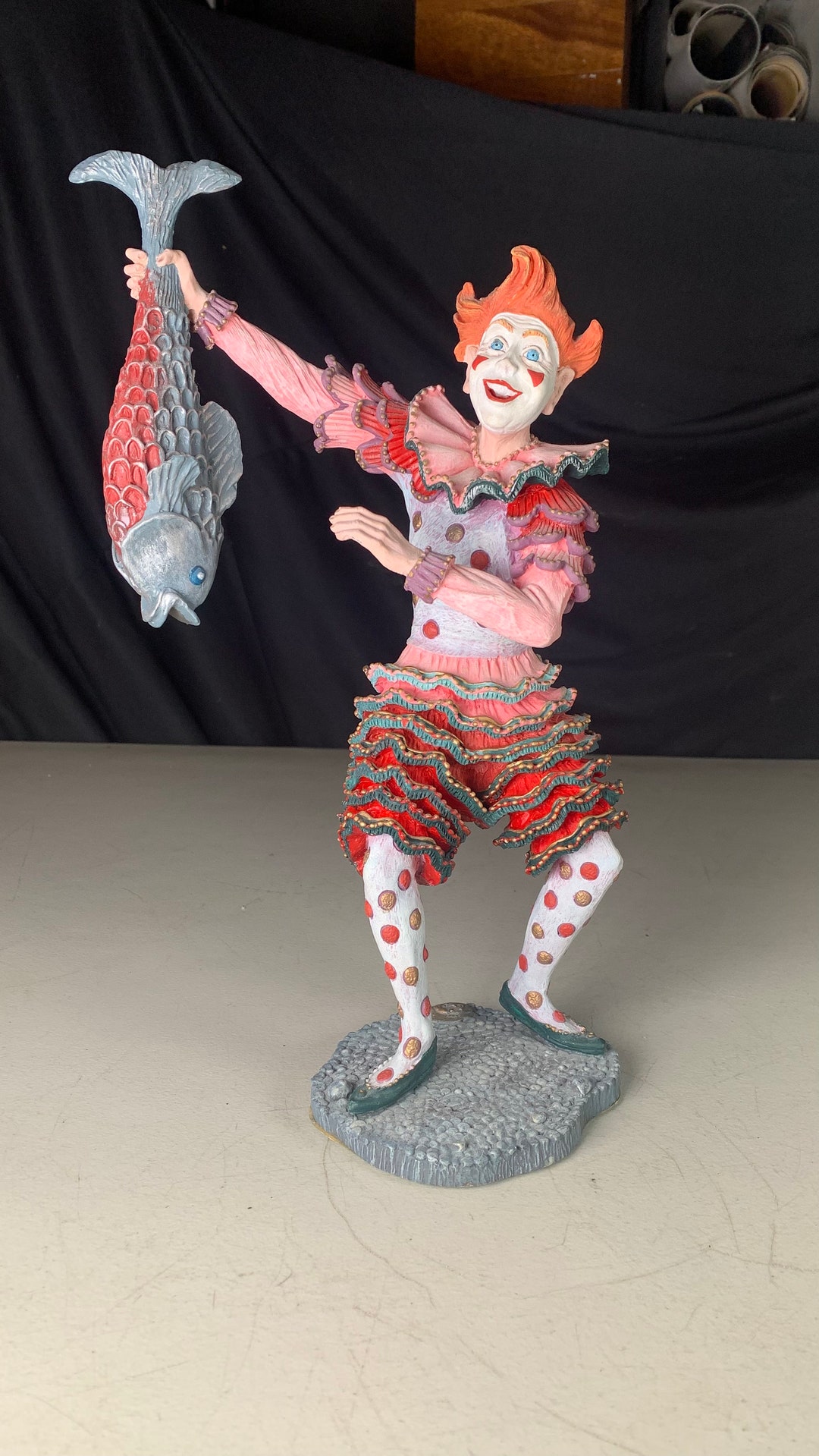 Royal Duncan Slapstick Clown With Fish Creepy Like IT Clown Collectible ...