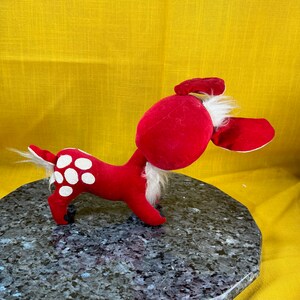 Vintage Little Red Deer Stuffed Animal 1967 Kamar Plush Velveteen Deer ...