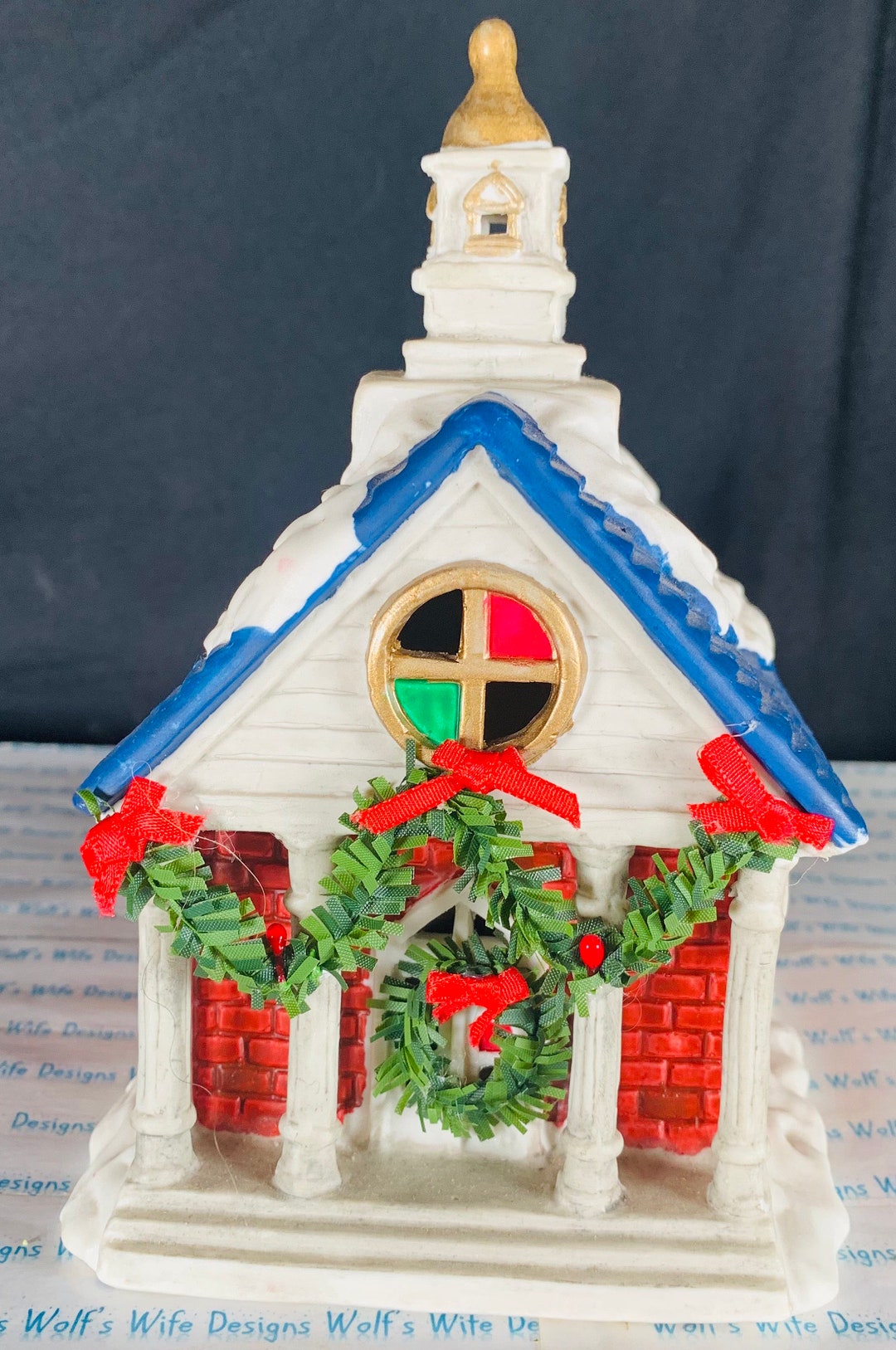 Christmas Light up Church No Cord Porcelain - Etsy UK