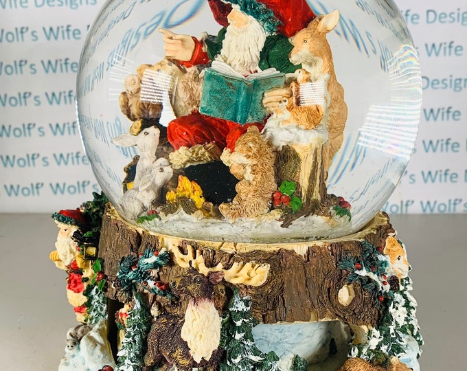 Kirkland Snow Globe Rotating Base Musical Snow Globe Santa and Woodland ...