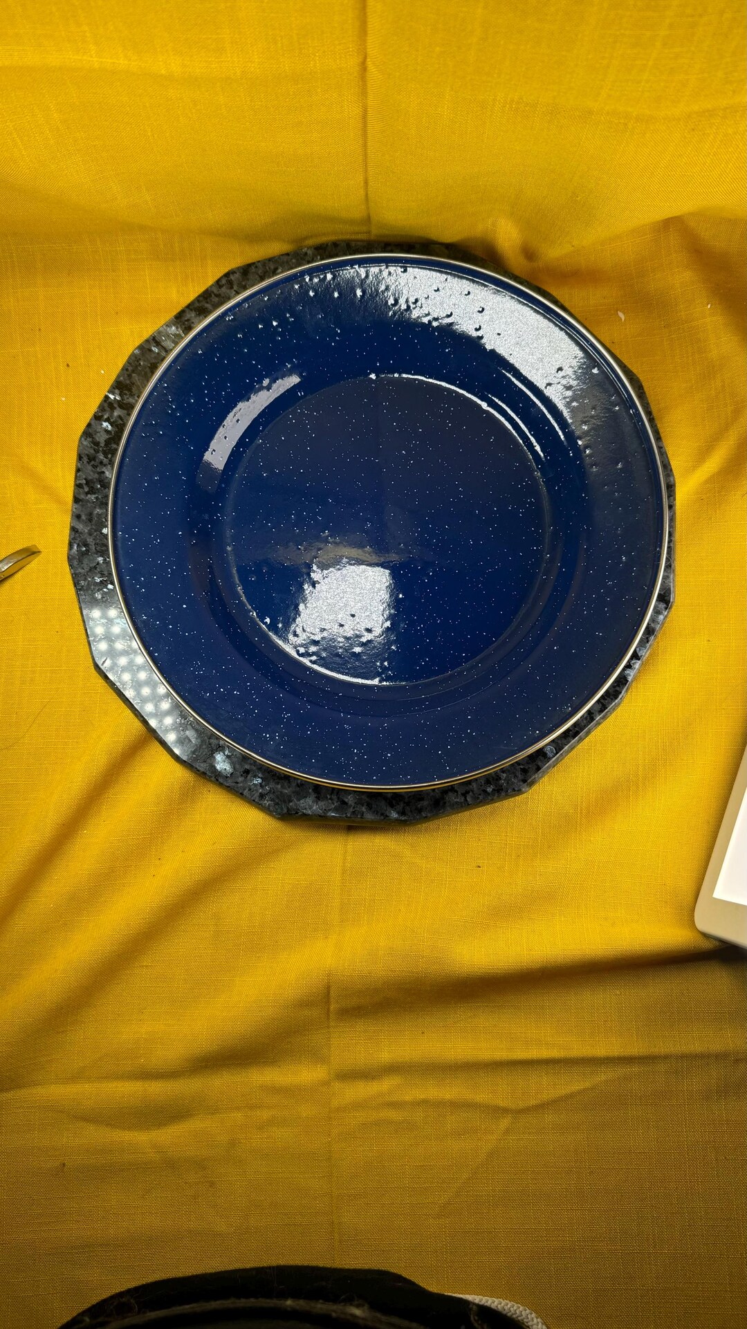 Metal Plates Blue Splatterwear Plates Good for Camping Set of 4 Plates ...
