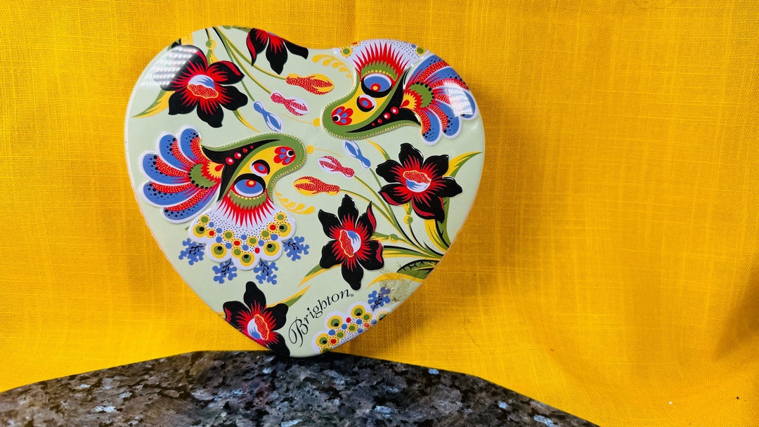 Brighton Heart Tin Heart Shaped Tin - Etsy