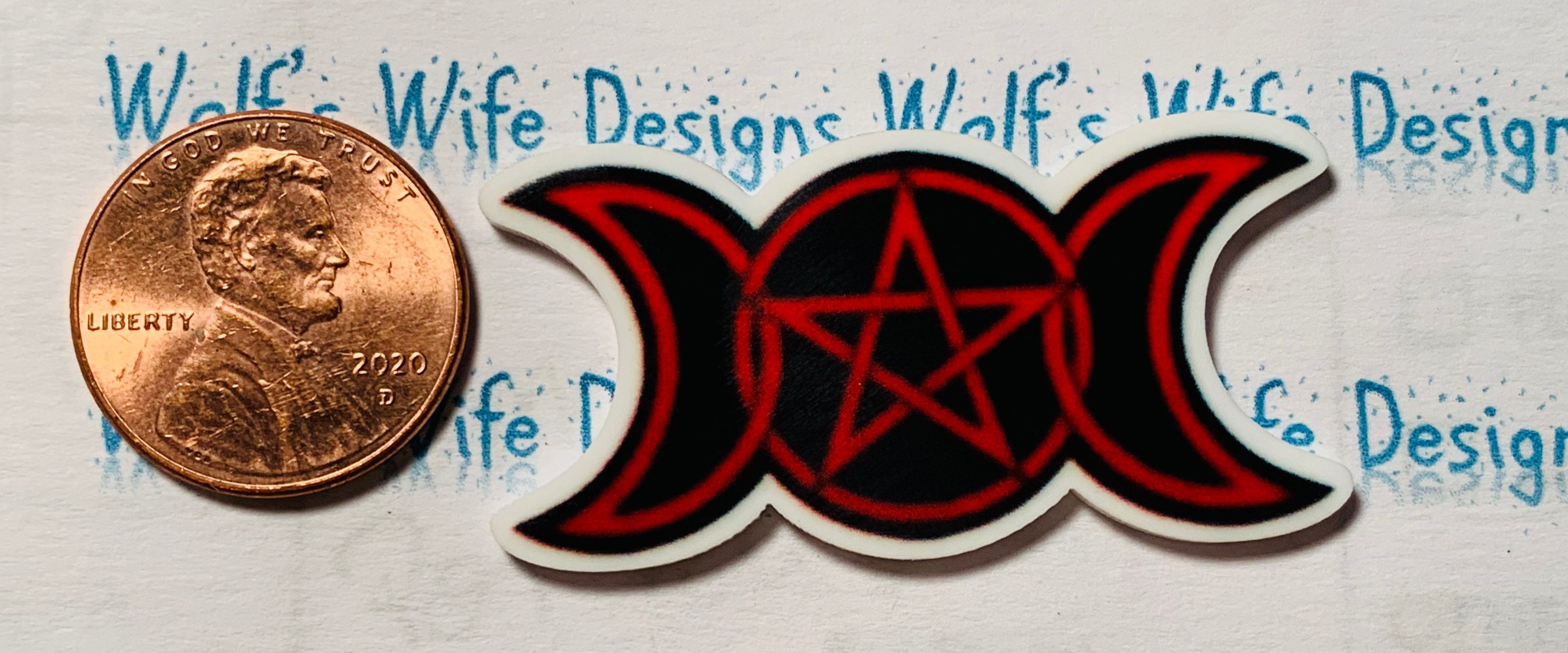 Triple lune symbole déesse triple secte résine planaire résine ...