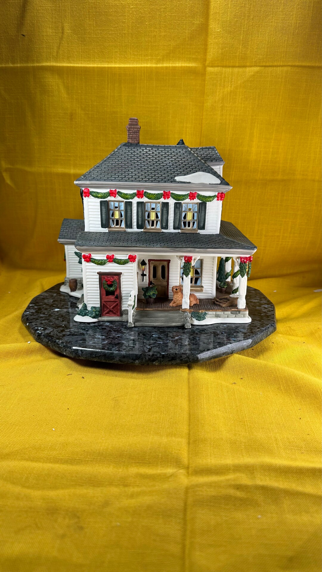 O’well Limited Edition Loght up Porcelain House Cute Dog on the Front ...