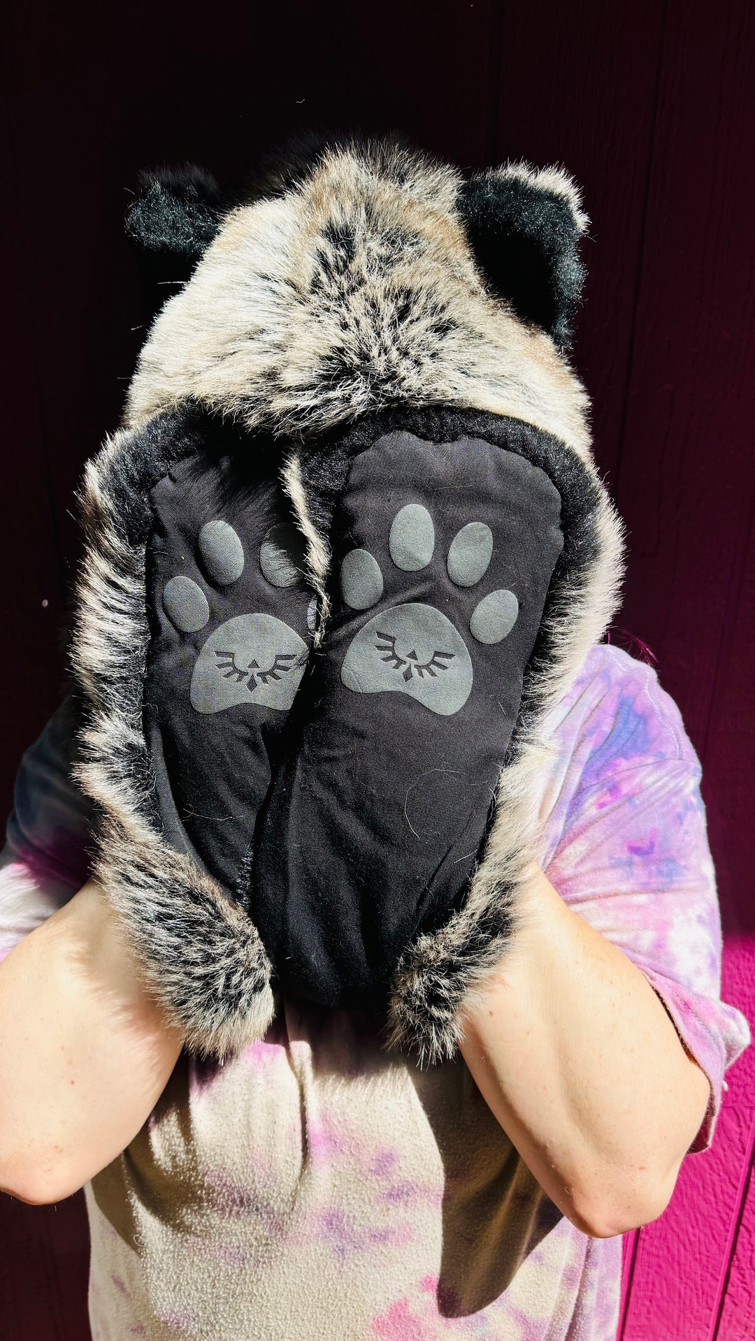 Spirithoods Kids Grey Wolf Animal Hood With Paws Has Little Pockets ...