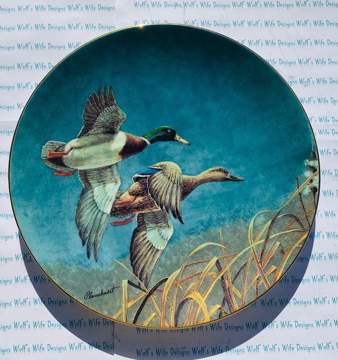 Mallards Collector Plate Gold Trim by W.S. George From the Federal Duck ...