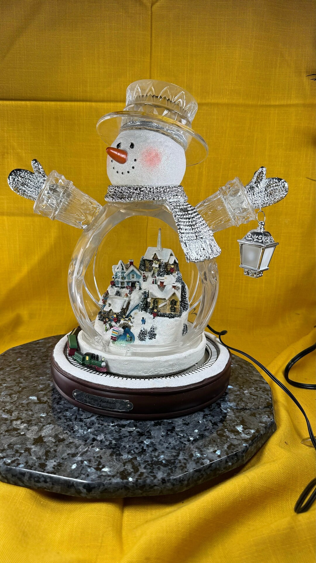 BROKEN Thomas Kinkade Snowman Train White Christmas - Etsy