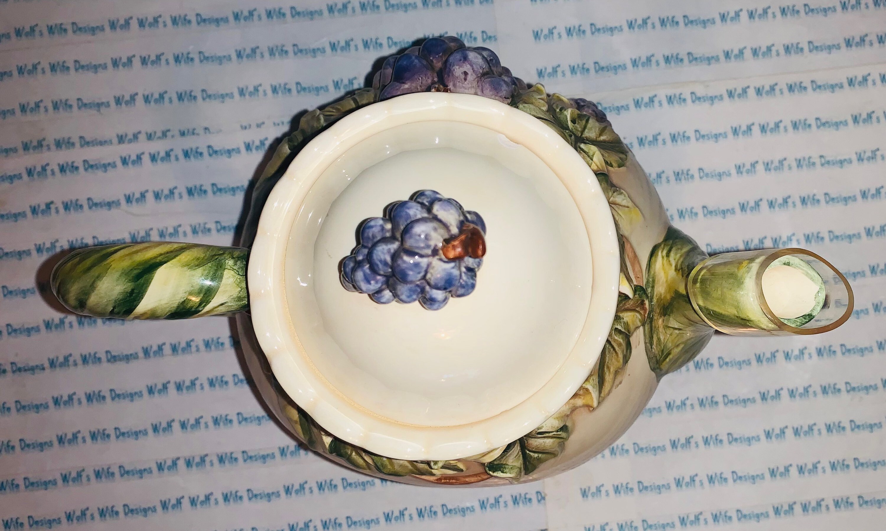 Takahashi Vintage Grape Teapot Porcelain Teapot Grapes and a - Etsy