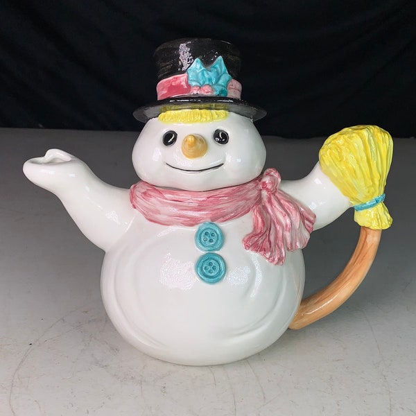 Snowman Teapot - Etsy
