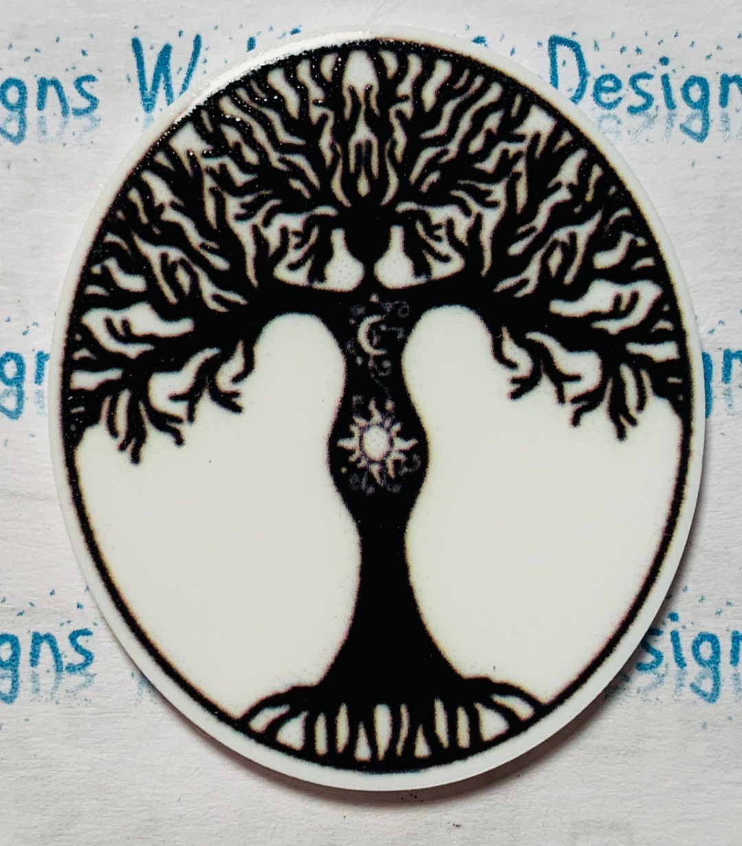 Tree of Life Goddess With Moon and Sun Symbols Flatback Planar Resin ...