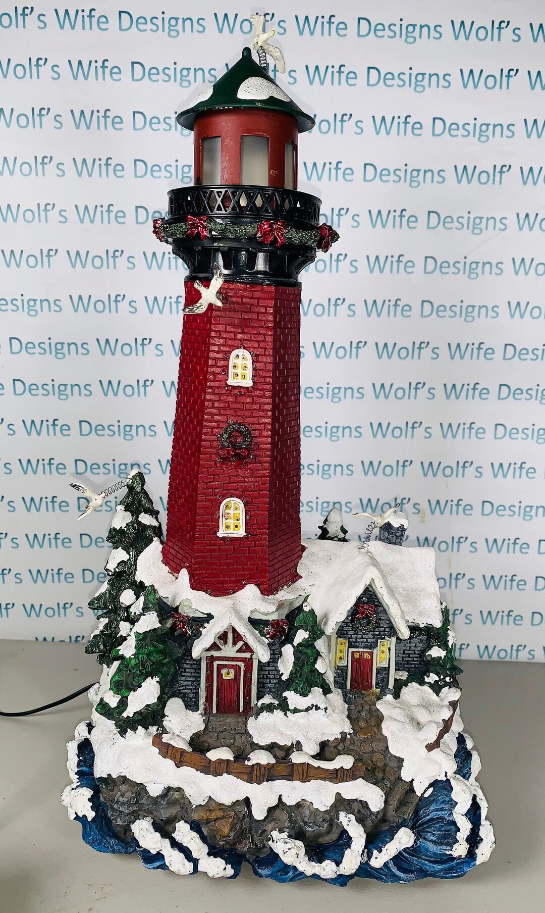 Plastic Lighthouse broken Wreath See Photos Top Light Out - Etsy