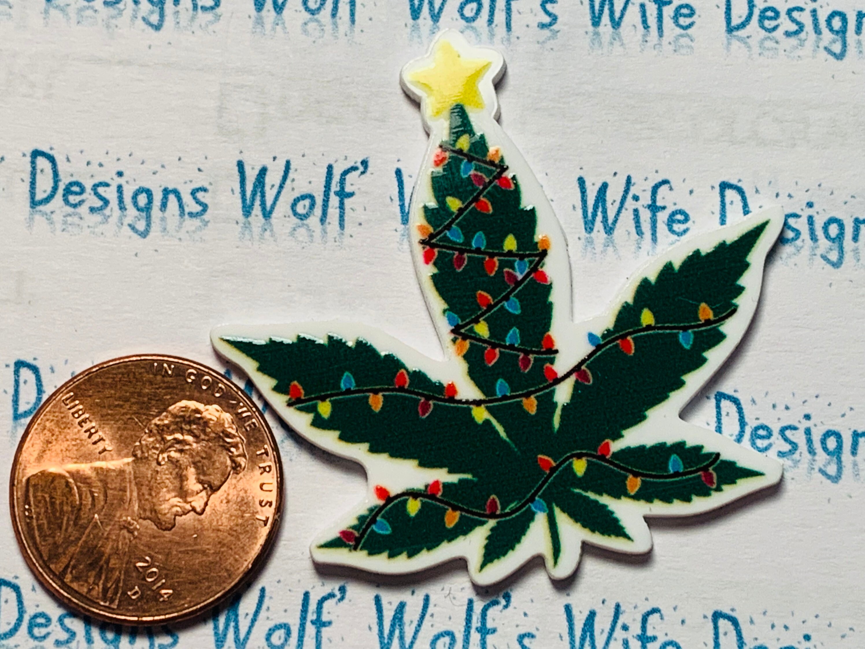 Weed Leaf Christmas Tree Marijuana Leaf Christmas Tree Flat Back Planar ...