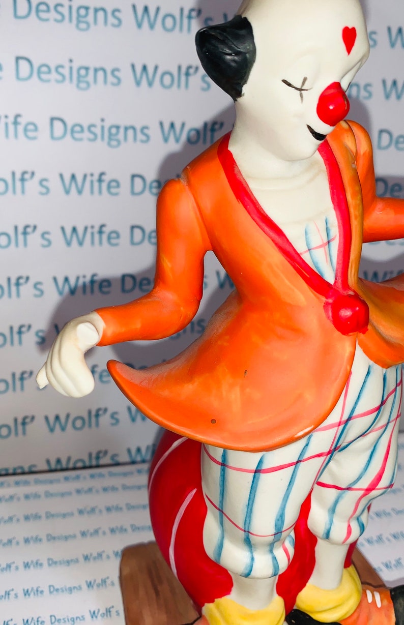 Porcelain Clown With Big Red Ball and a Heart on Its Forehead - Etsy
