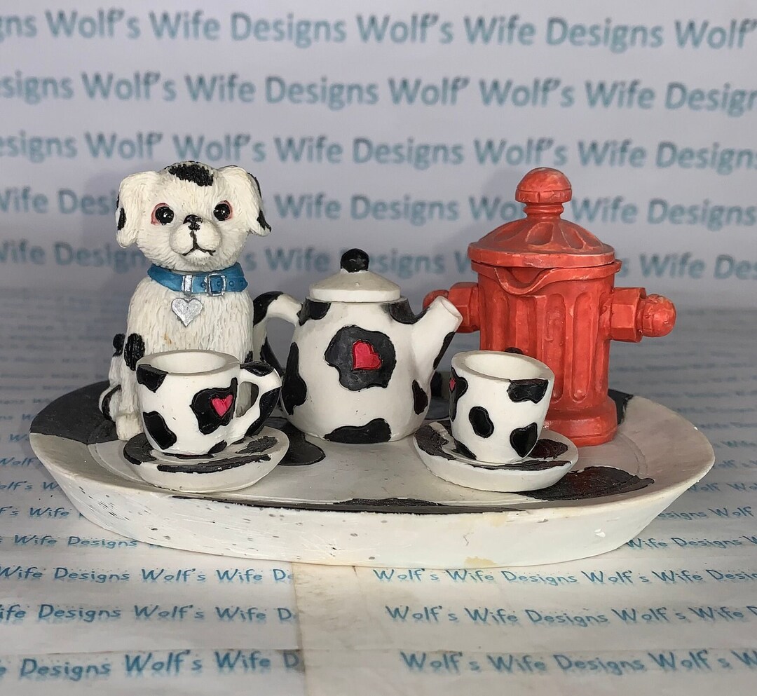 Little Tiny Tiny Tiny Dalmatian Toy Tea Set Made by Youngs Inc - Etsy