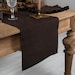 Linen Table Runner in Chocolate - Dark Brown Centerpiece Cloth ...