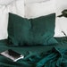 Ruffled Linen Sham With Envelope Closure, Washed Frilled Linen Pillow ...