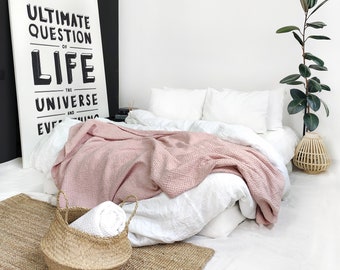 Pink Waffle Throw - Etsy