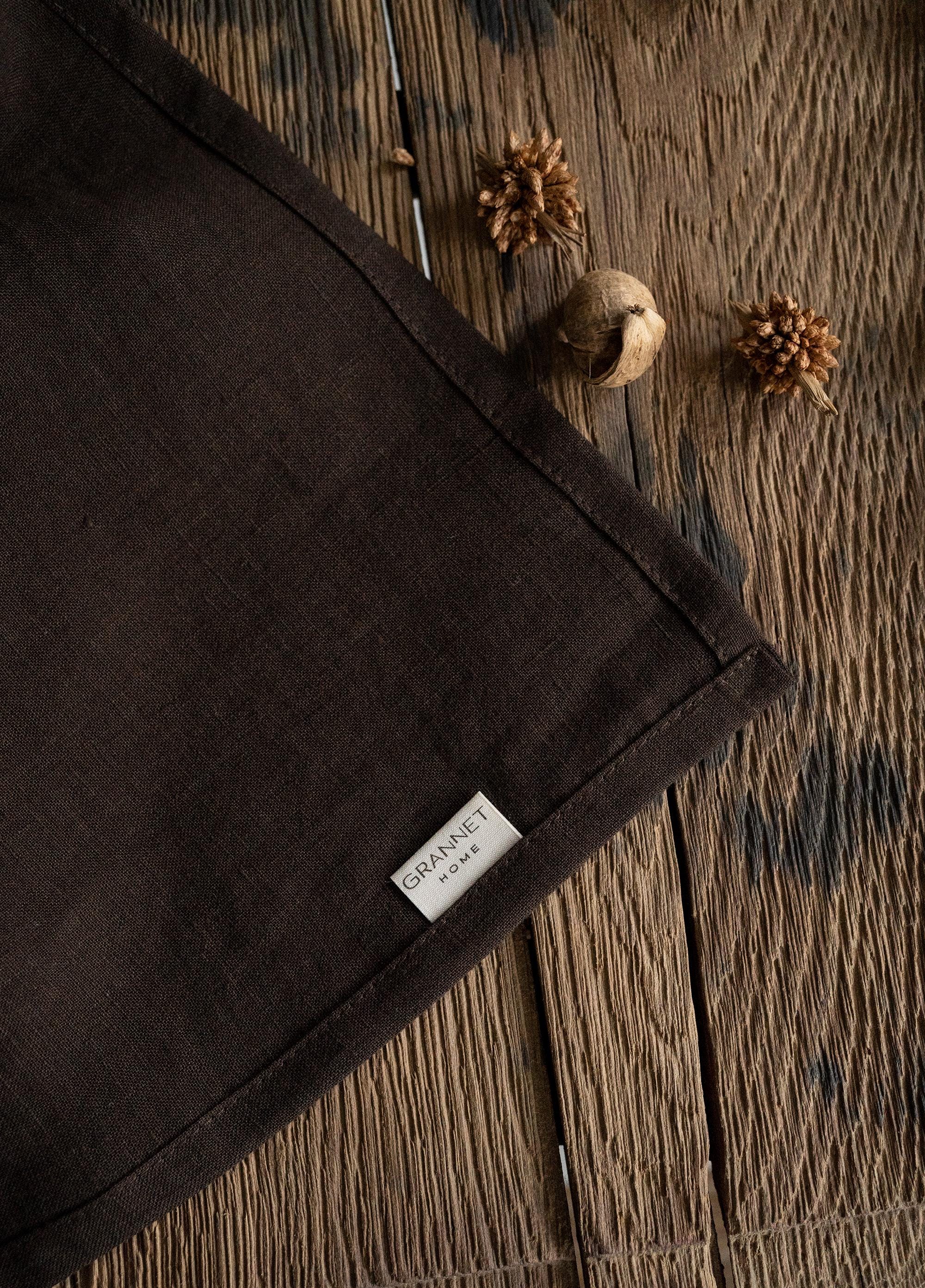 Linen Table Runner in Chocolate - Dark Brown Centerpiece Cloth ...