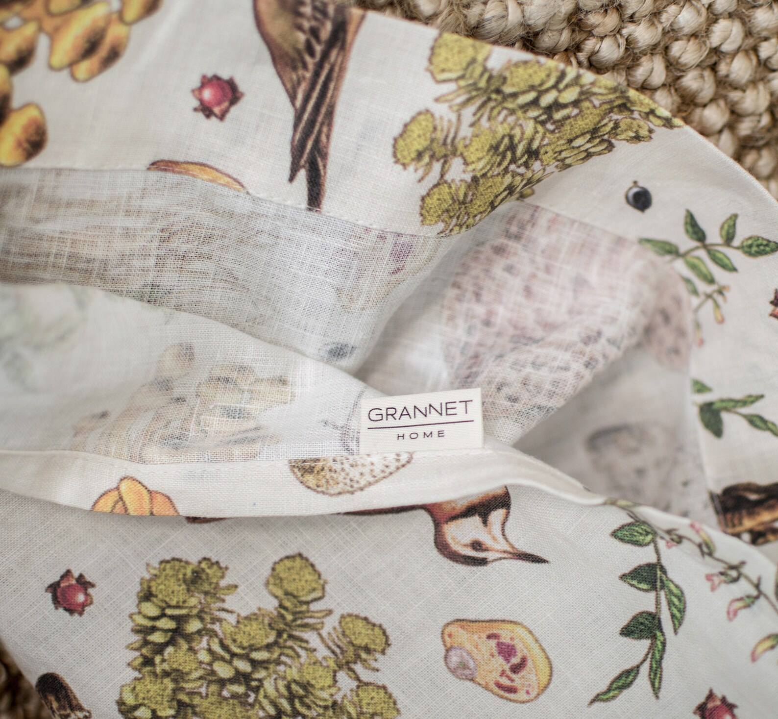 Linen Mushroom Valance. Kitchen Curtain With Mushrooms & Bugs ...