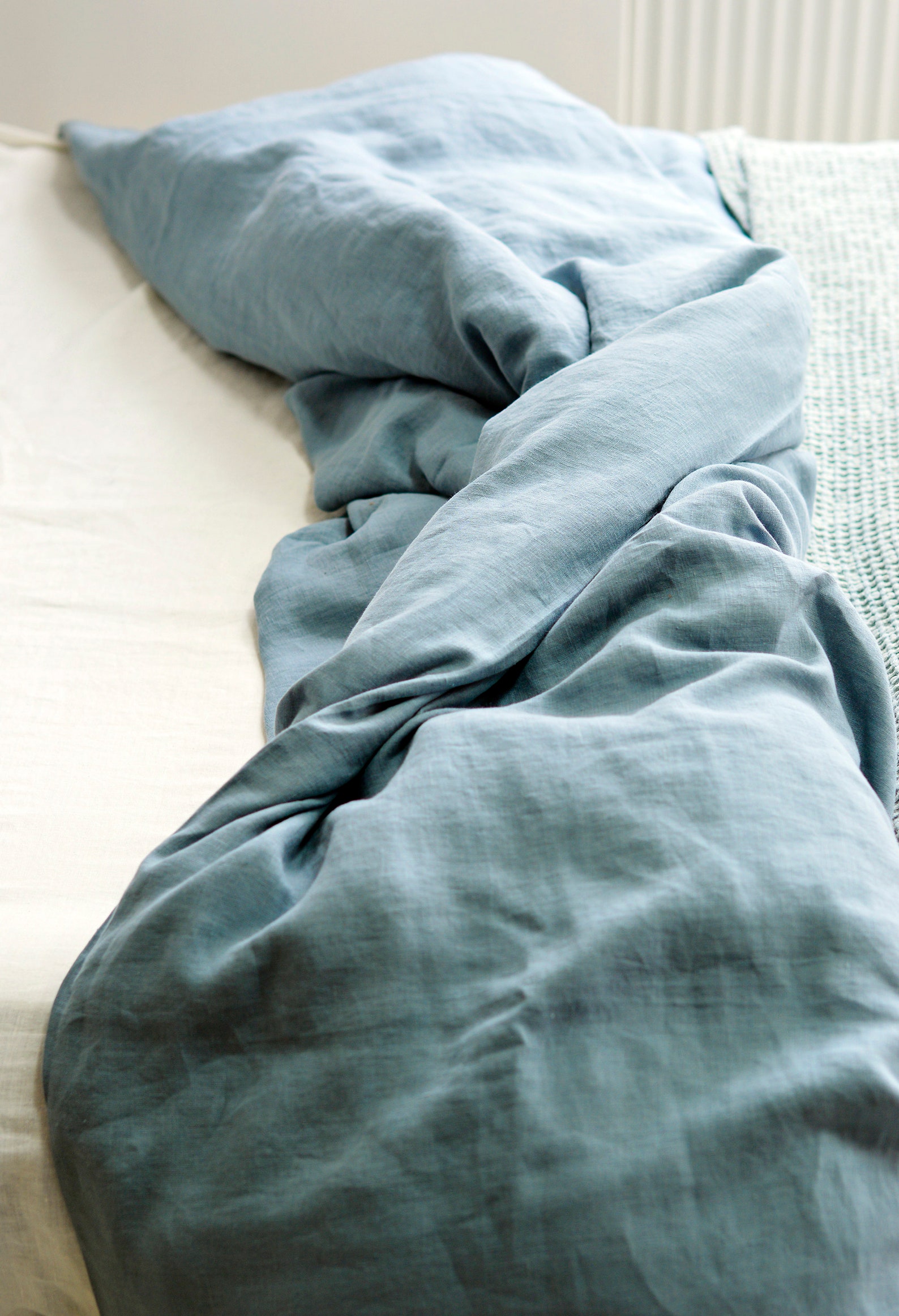 DUSTY BLUE LINEN Duvet Cover. Natural Stonewashed Linen Duvet - Etsy