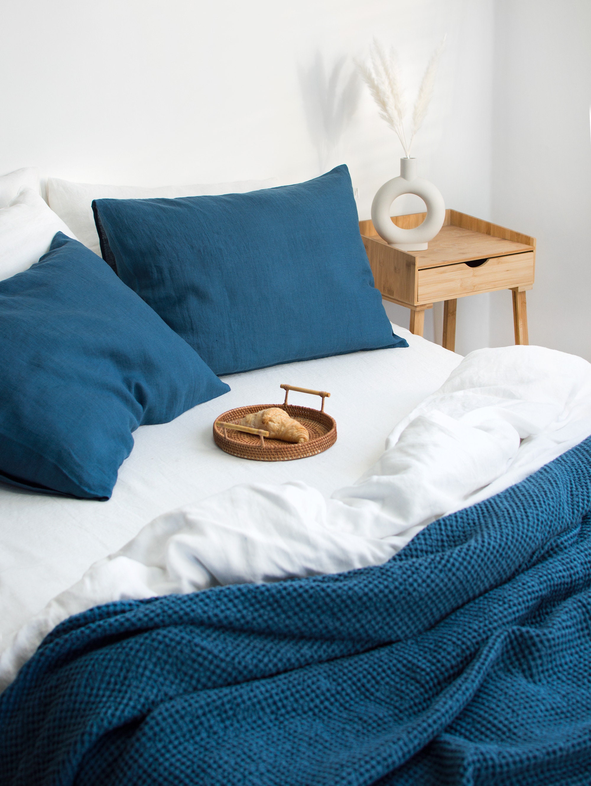 Waffle Blanket in Lake Blue. Extra Soft Waffle Throw Blanket. - Etsy