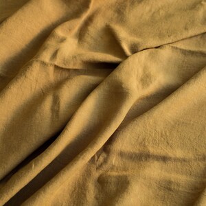 Linen Fitted Sheet in Mustard - King, Queen, Full, Double, Twin, Single ...