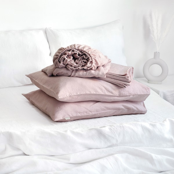 Dusty Rose Sheet Set Queen - Etsy