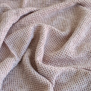 DUSTY ROSE WAFFLE Coverlet. Softened Linen Waffle Coverlet in Woodrose ...