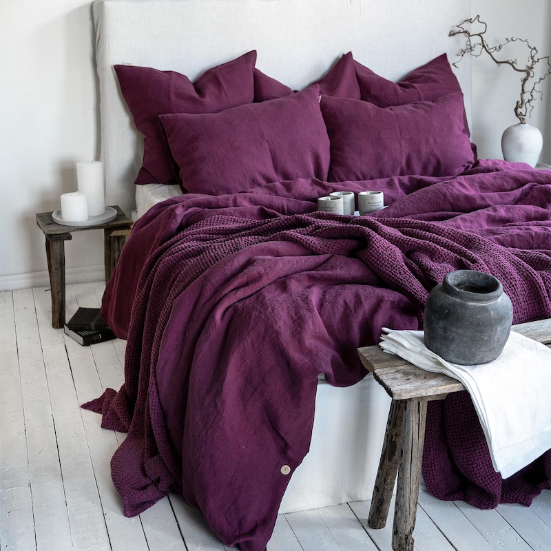 Deep Violet Bedding - Etsy