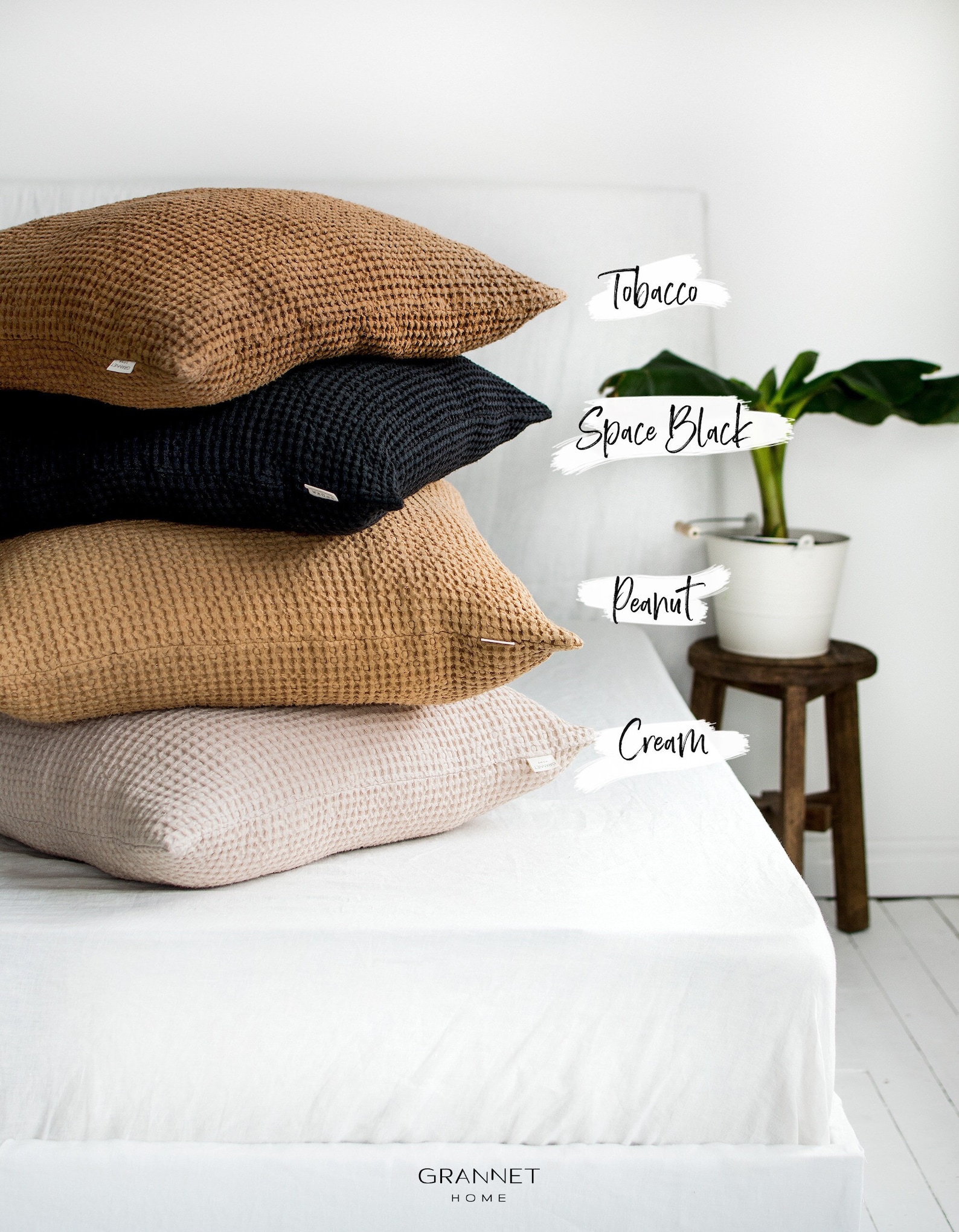 Linen Throw Pillowcase With Zipper. Deco, Euro, Standard, Queen, King ...