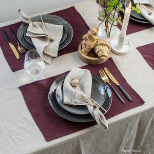 Linen Napkins in Many Colors and Sizes, Set of 4, 6, 50... Washed ...