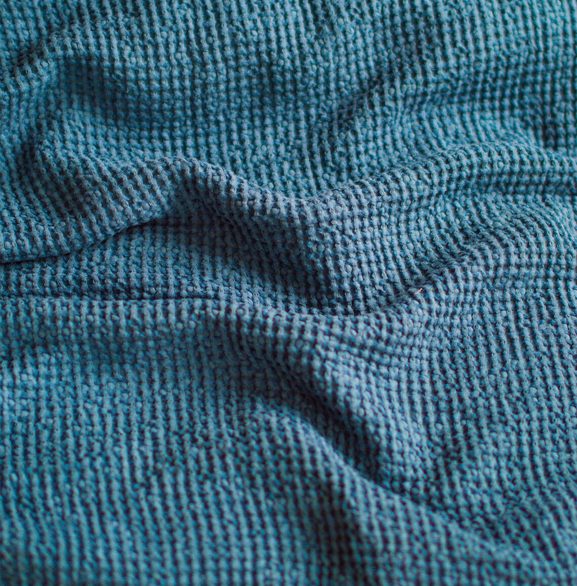 Waffle Blanket in Lake Blue. Extra Soft Waffle Throw Blanket. - Etsy
