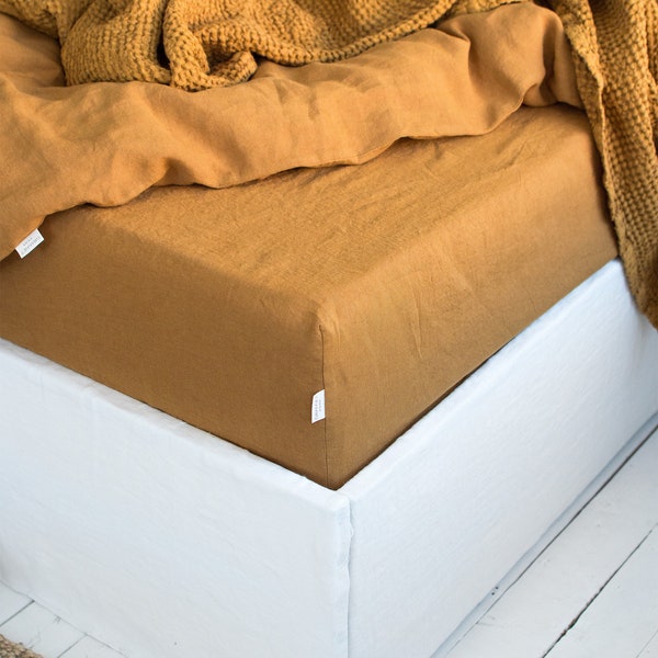 Linen Sheets Full Mustard - Etsy