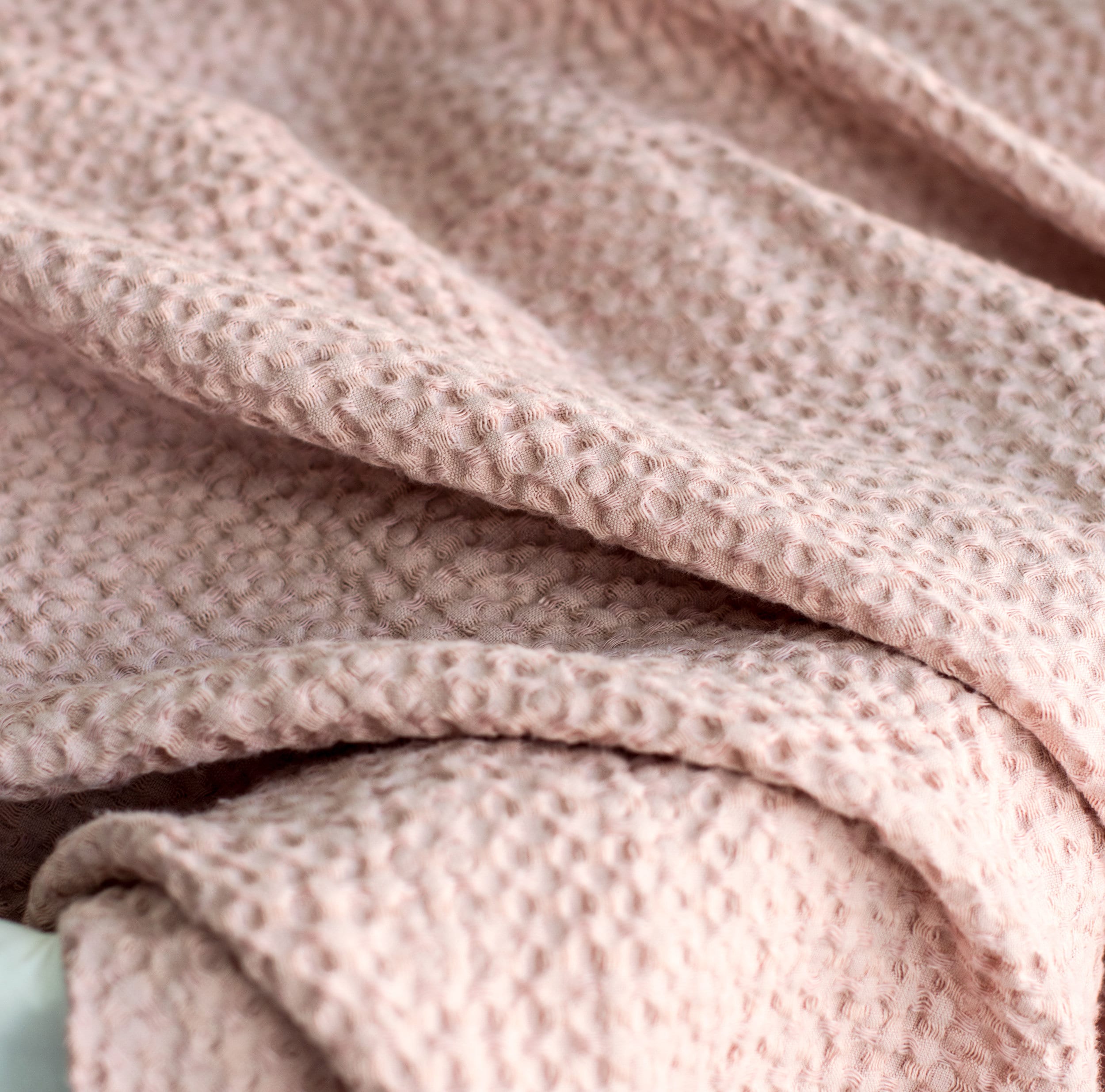 DUSTY ROSE LINEN Baby Blanket. Linen Waffle Throw in Dusty - Etsy