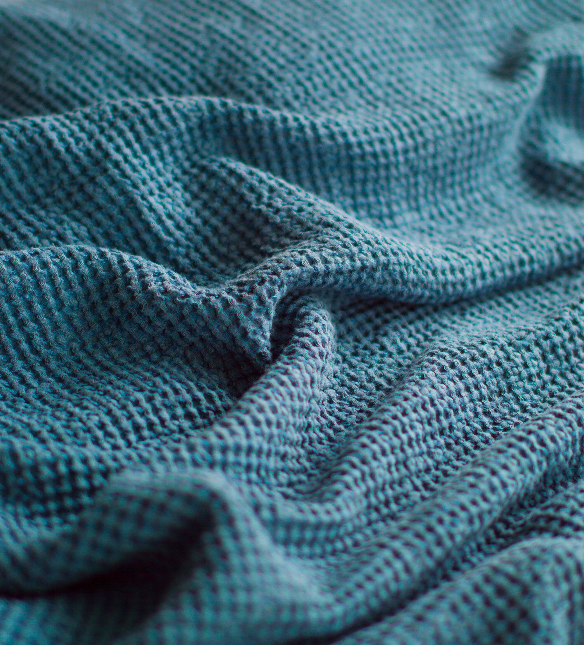 Waffle Blanket in Lake Blue. Extra Soft Waffle Throw Blanket. - Etsy