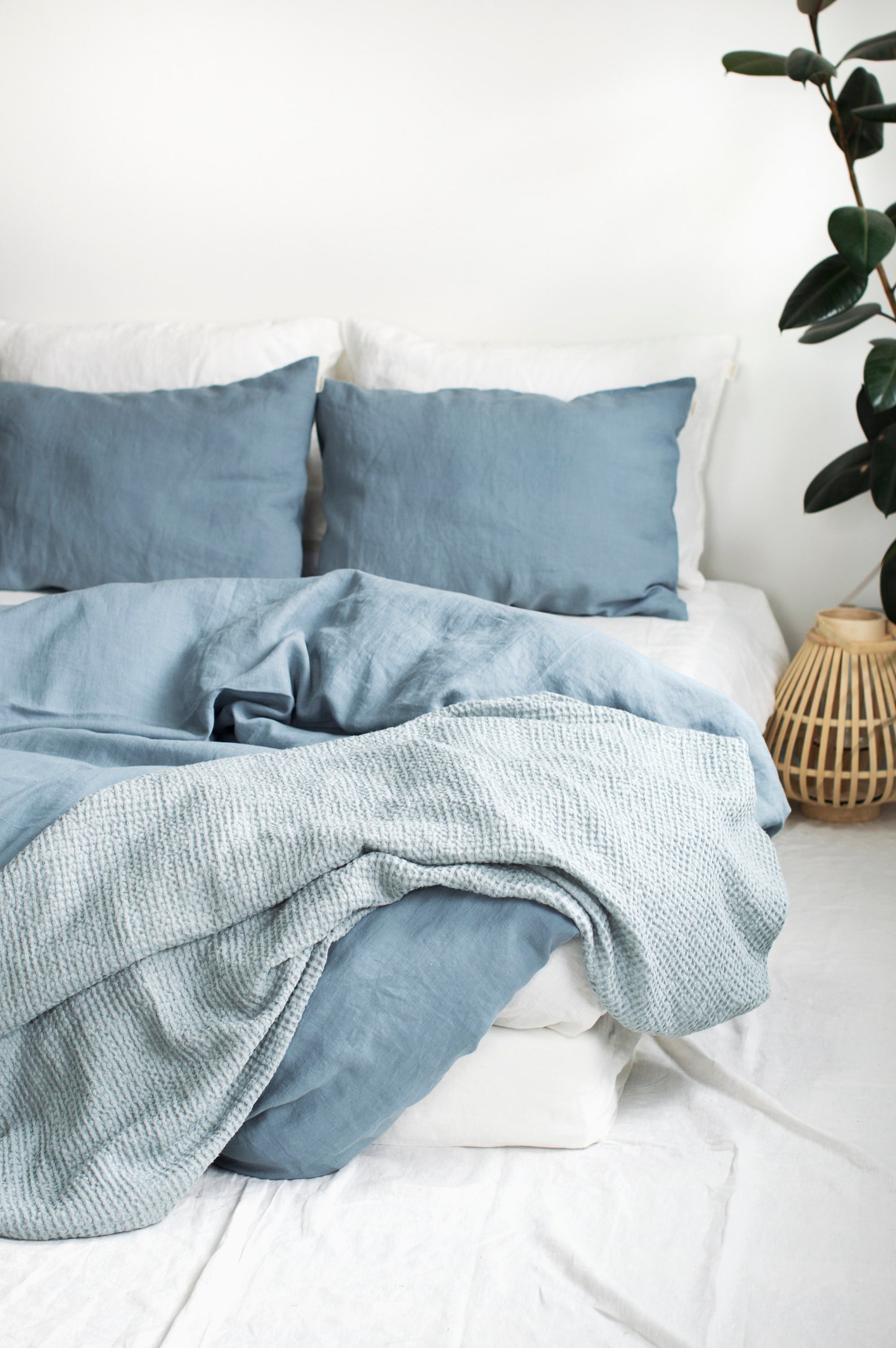 DUSTY BLUE LINEN Duvet Cover. Natural Stonewashed Linen Duvet - Etsy