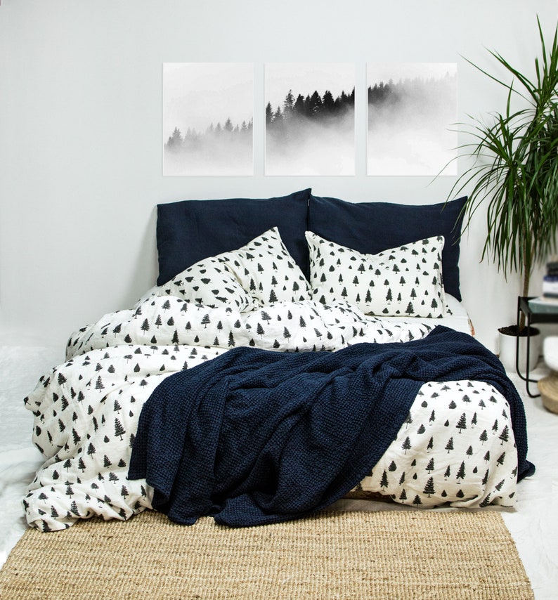 Waffle Coverlet in Midnight Blue. Waffle Bed Cover in Navy - Etsy